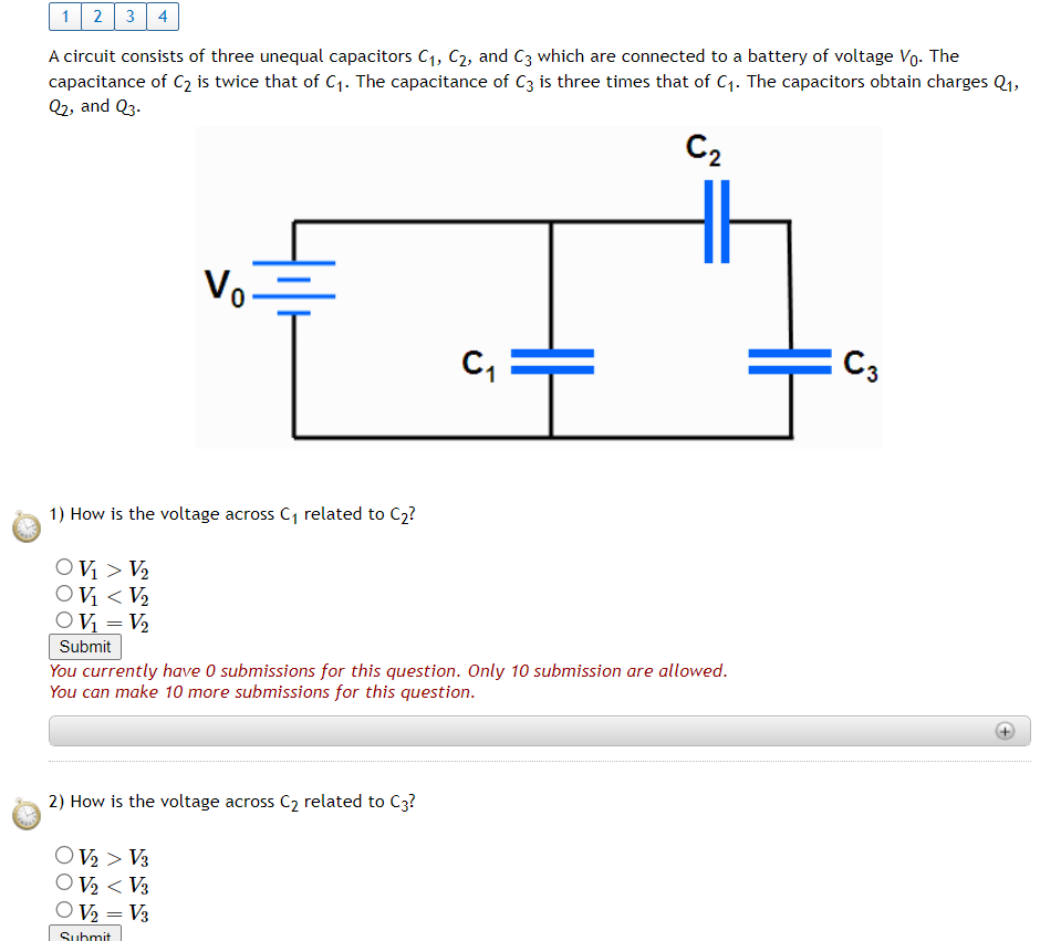 Solved A circuit consists of three unequal capacitors C1,C2, | Chegg.com