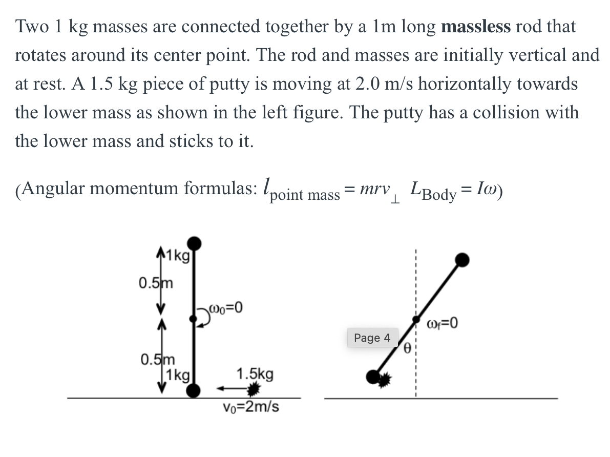 Solved a) What is the angular velocity (in rad/s) of the | Chegg.com
