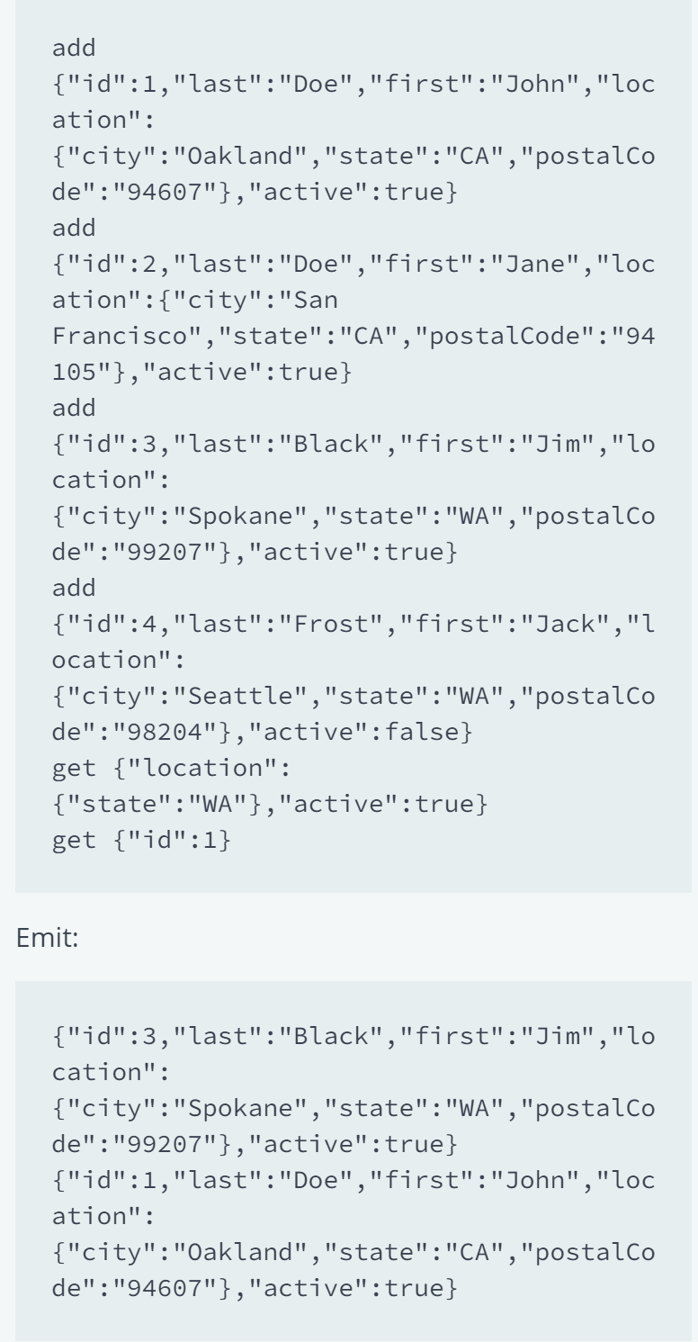 Solved 1. Query by Example JSON document store Query By | Chegg.com