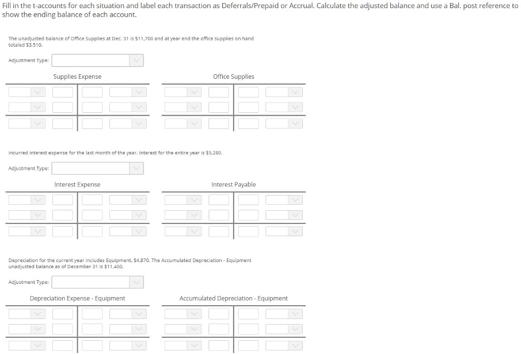 Fill in the t-accounts for each situation and label | Chegg.com