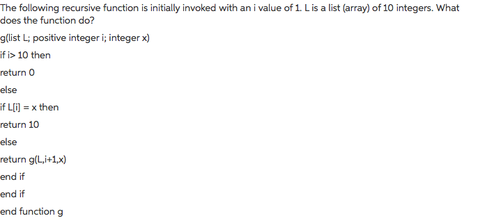 Solved The following recursive function is initially invoked | Chegg.com