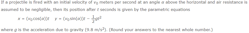Solved If a projectile is fired with an initial velocity of | Chegg.com