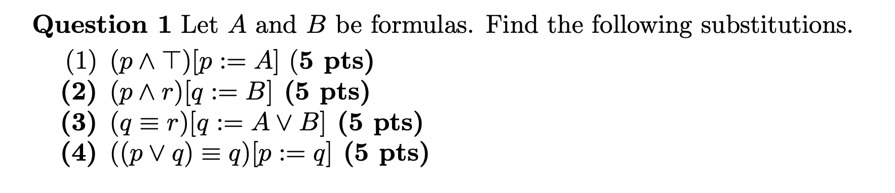 Solved Refer the image for proper question format.Question 1 | Chegg.com