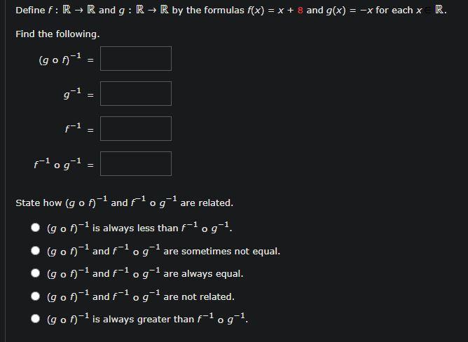 Solved Define F R → R And G Rr By The Formulas Fx X 
