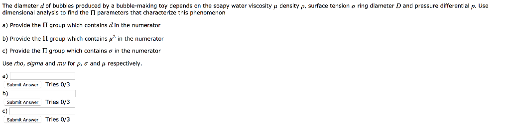 Solved The diameter d of bubbles produced by a bubble-making | Chegg.com