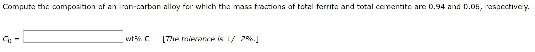 Solved What is the proeutectoid phase for an iron-carbon | Chegg.com