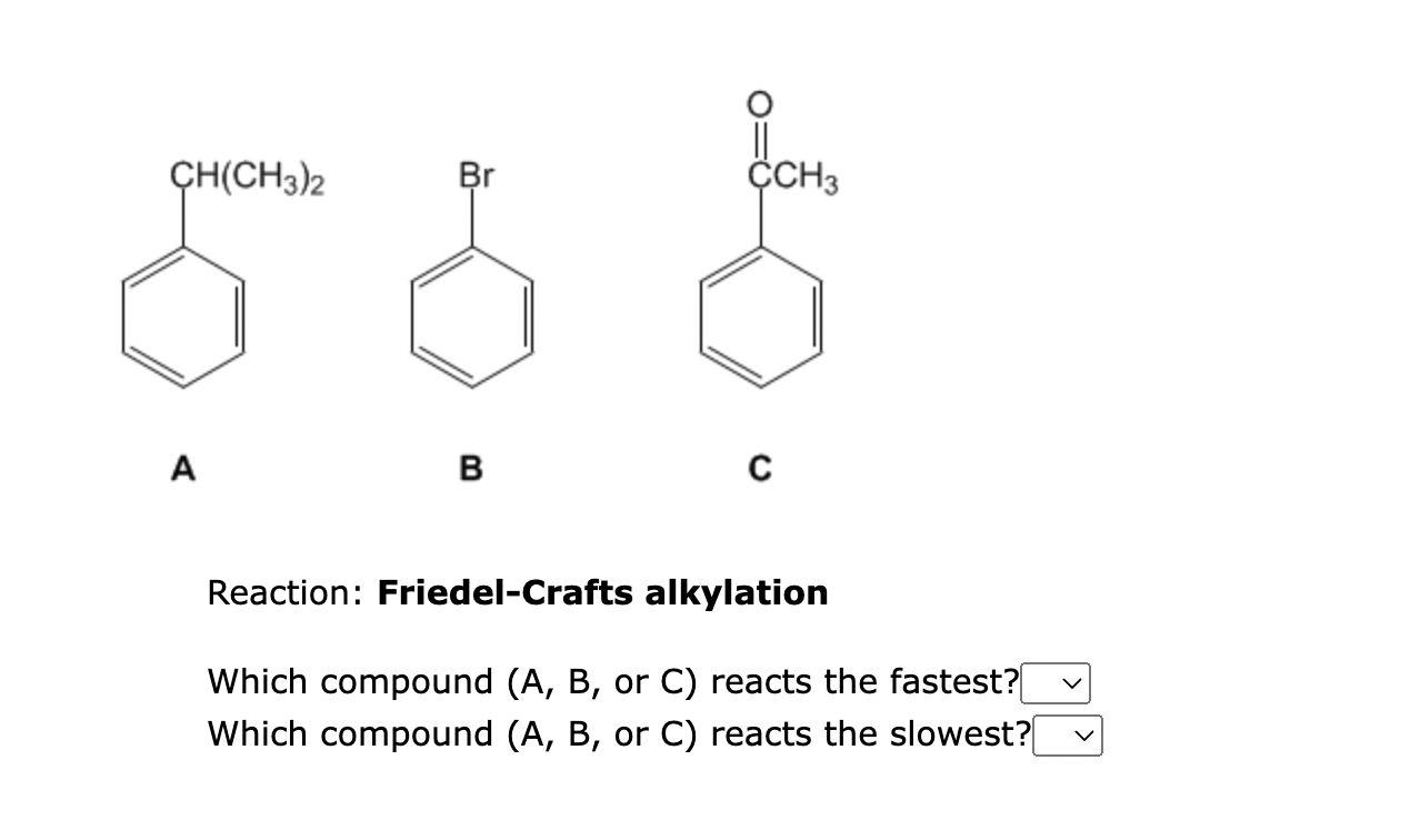 Solved Reaction: Friedel-Crafts alkylation Which compound | Chegg.com