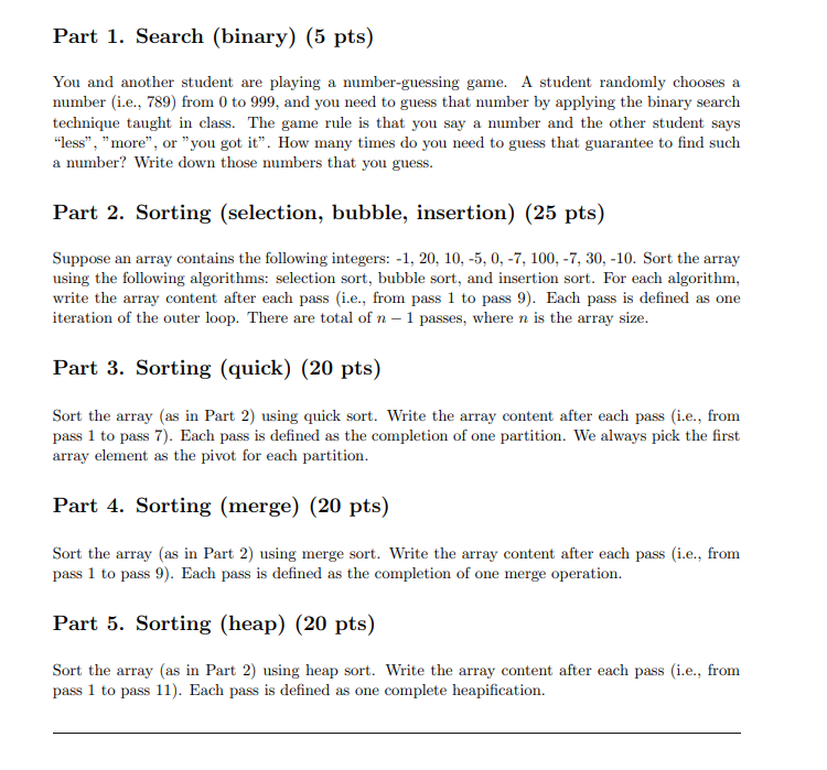 Solved Part 1 Search Binary 5 Pts You And Another