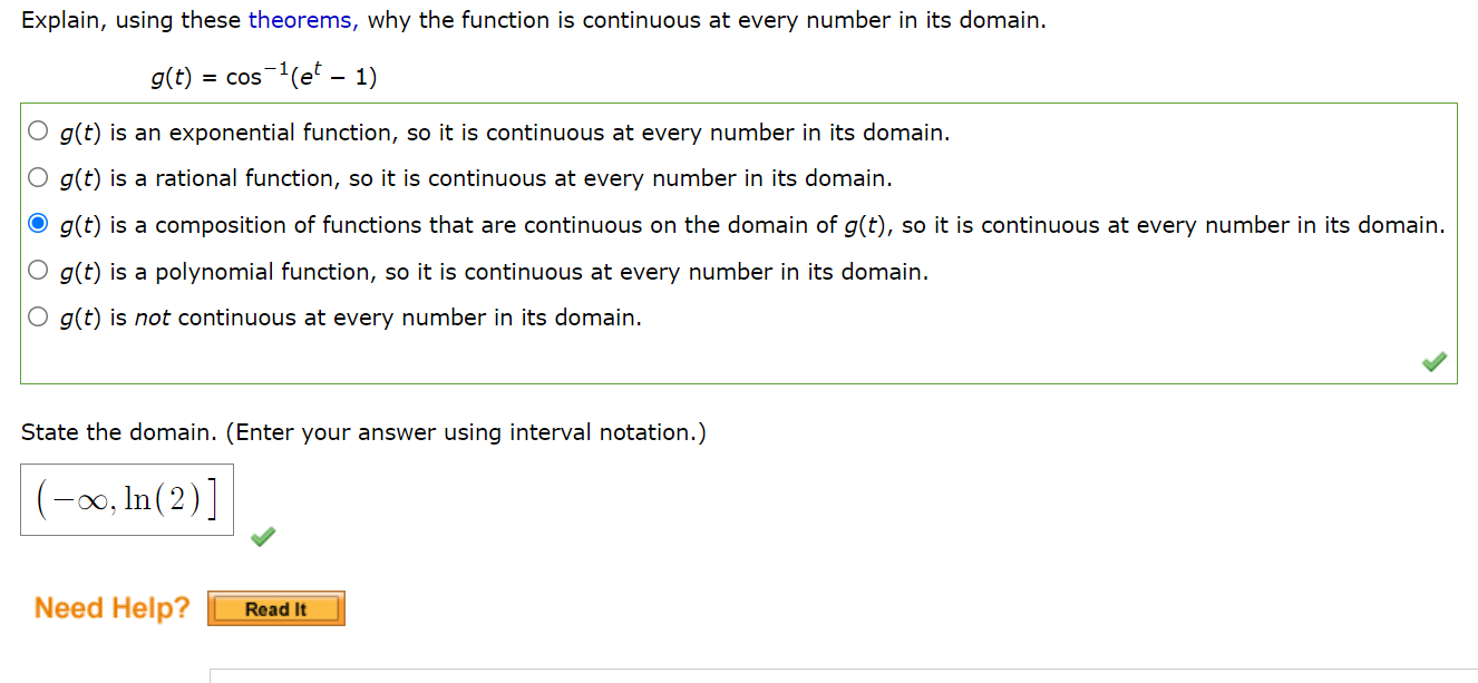 Solved Explain, using these theorems, why the function | Chegg.com