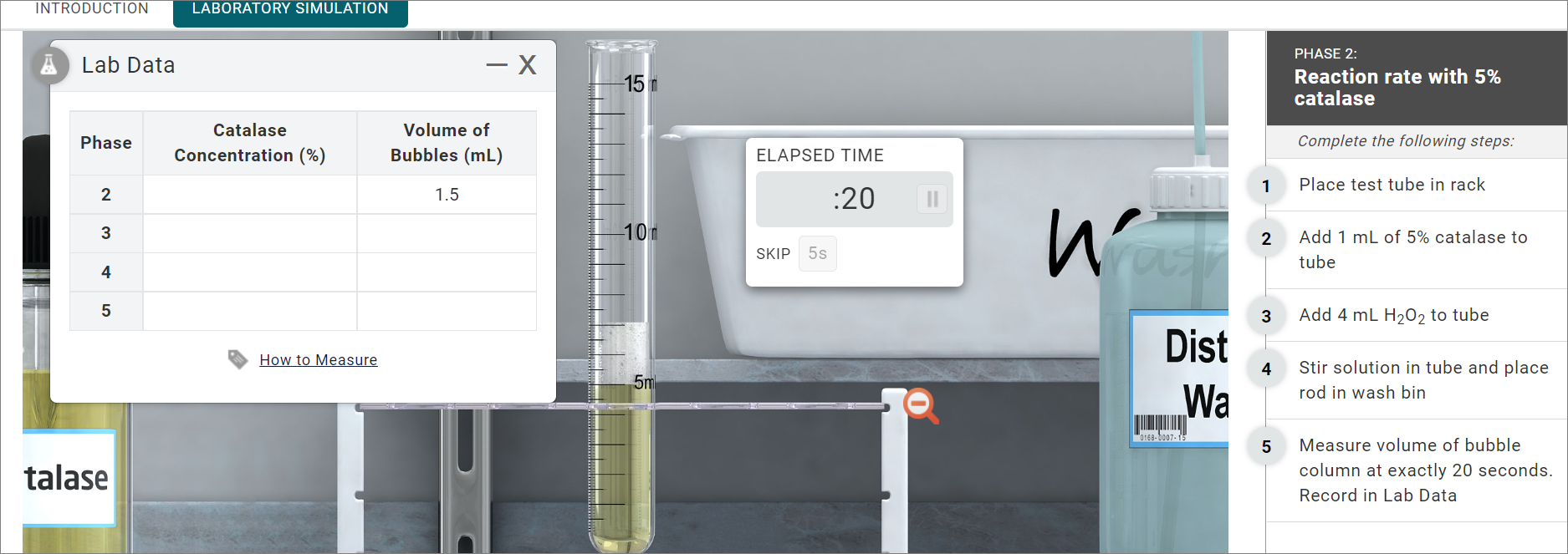 Solved INTRODUCTION LABORATORY SIMULATION Catalase | Chegg.com