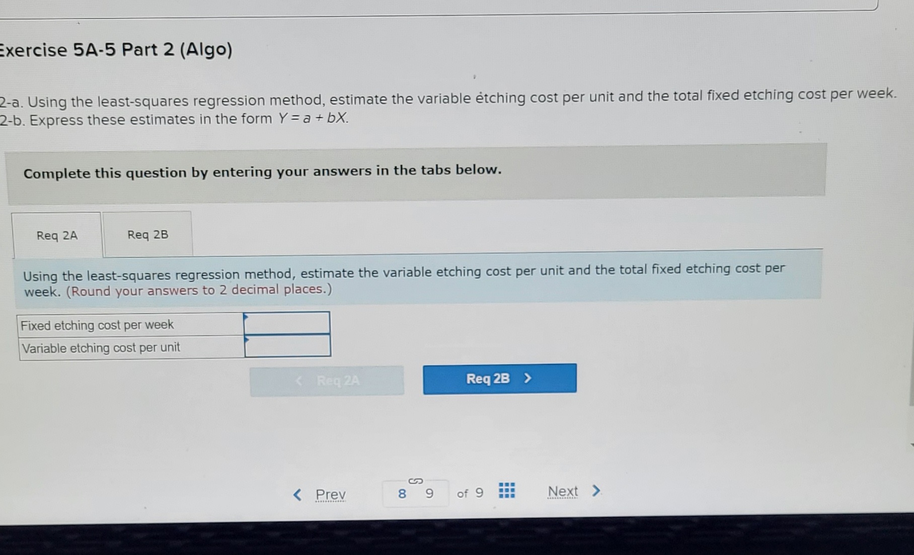 Solved Required information Exercise 5A-5 (Algo) | Chegg.com