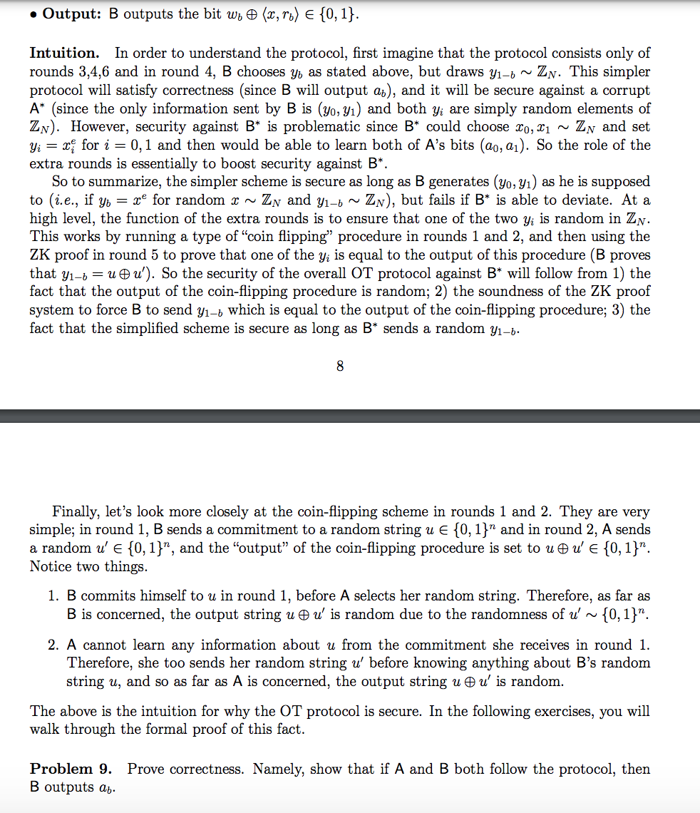 Solved The Protocol We present the protocol sequentially, | Chegg.com