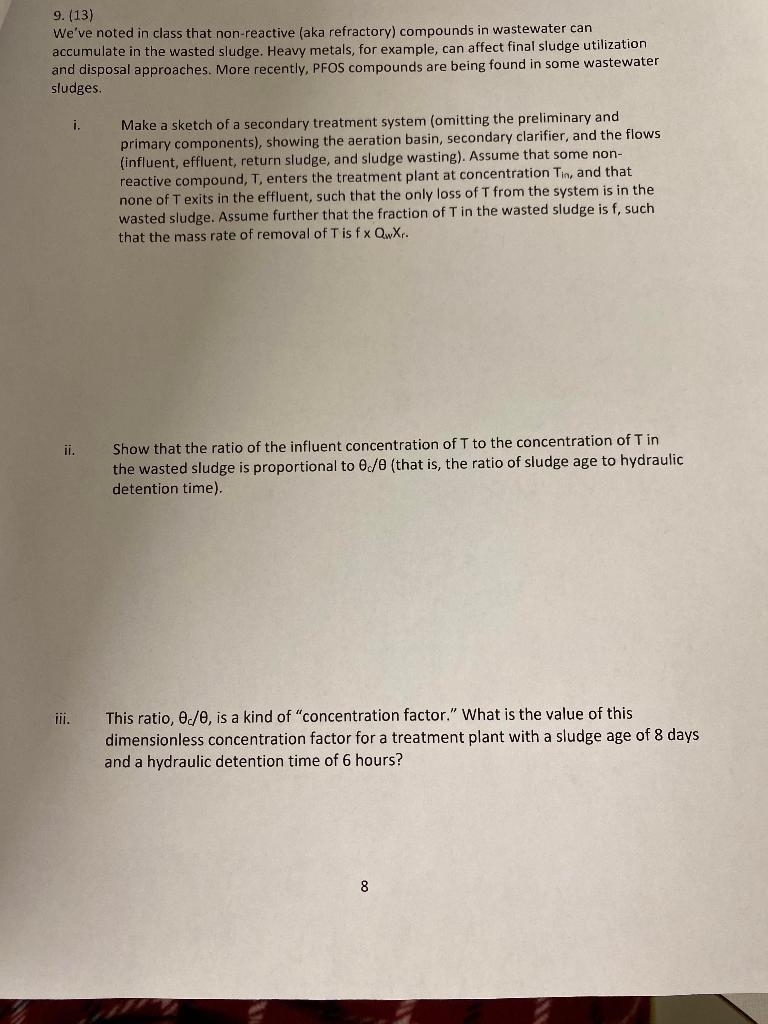 Solved 9. (13) We've noted in class that non-reactive (aka | Chegg.com