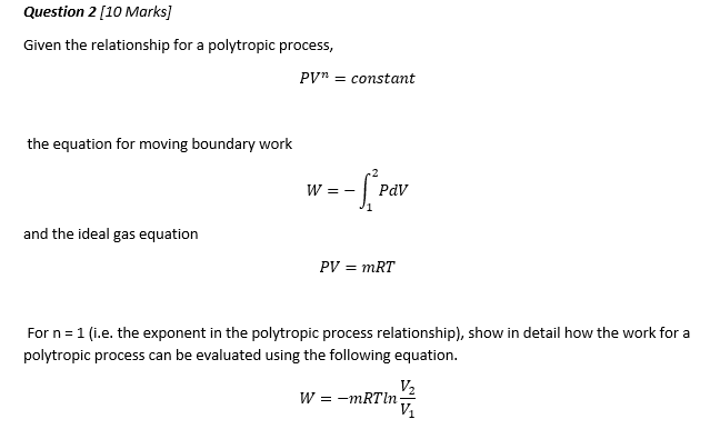 Solved Question 2 [10 Marks] Given the relationship for a | Chegg.com