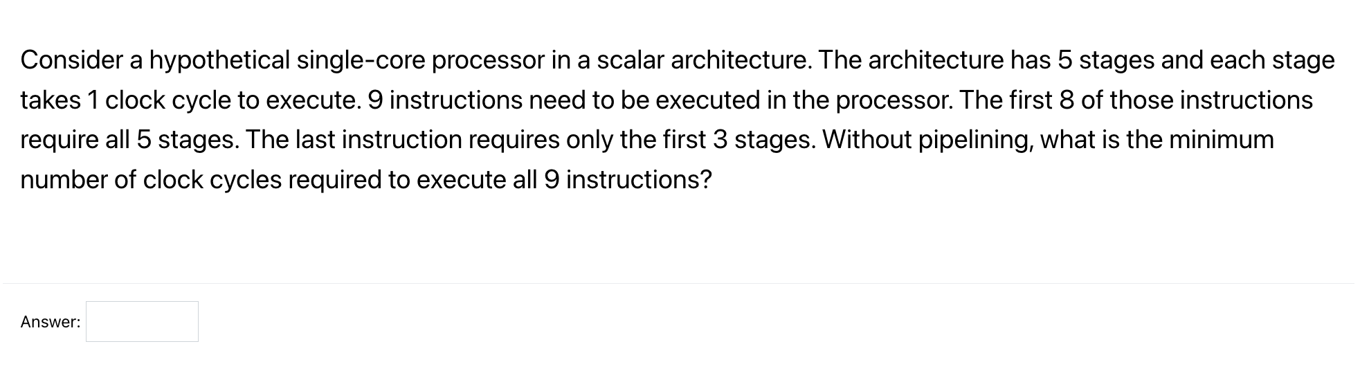 Solved Consider a hypothetical single-core processor in a | Chegg.com