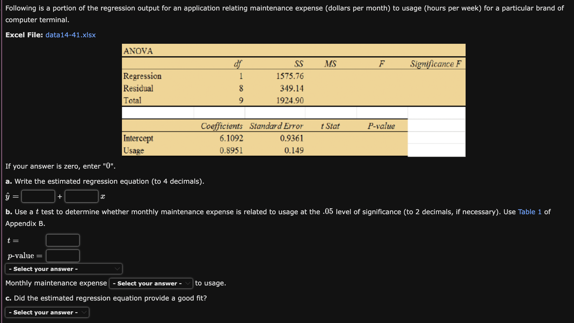 Solved Following is a portion of the regression output for | Chegg.com