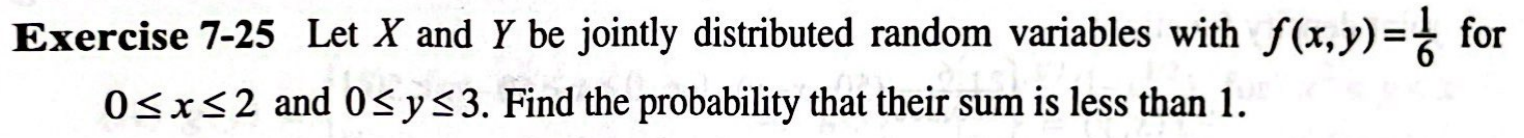 Solved Exercise 7-25 ﻿Let x ﻿and Y ﻿be jointly distributed | Chegg.com