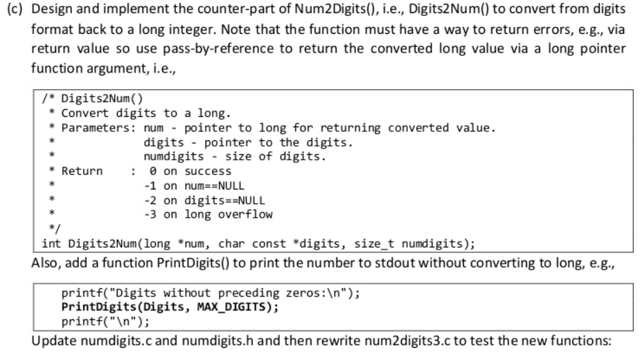 Solved . 1. Big Number Representation All C data types have | Chegg.com