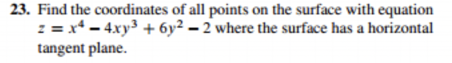 Solved Can you explain what is the horizontal tangent plane | Chegg.com