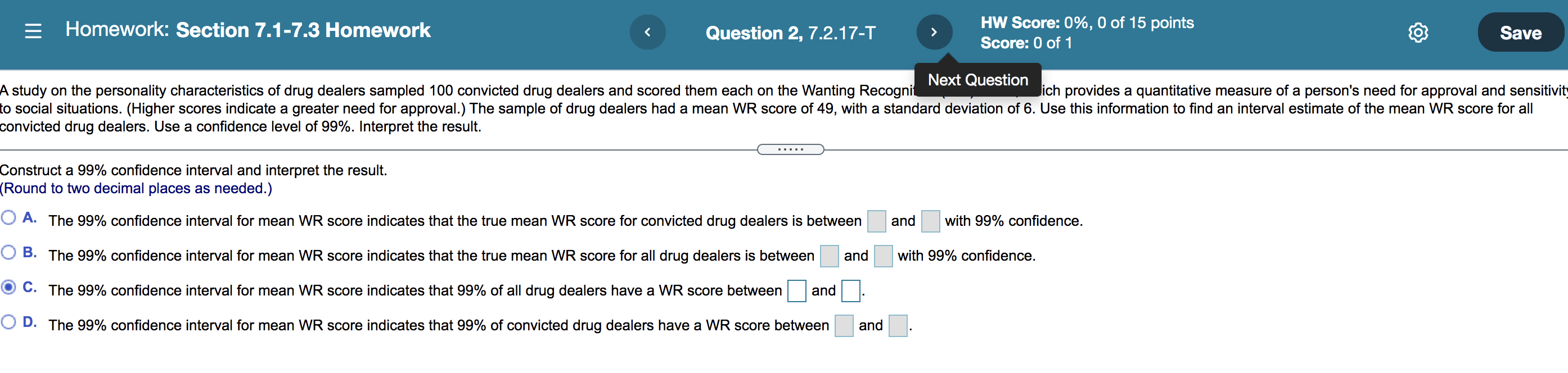 Solved Homework Section 7 1 7 3 Homework Question 1
