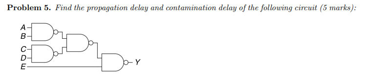 Solved Problem 5. Find the propagation delay and | Chegg.com