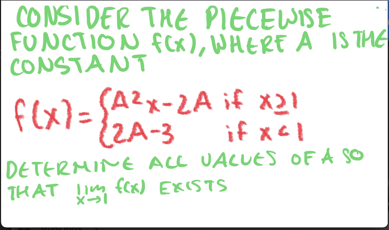 Solved CONSIDER THE PIECEWISE FUNCTION f(x), WHERE A IS THE | Chegg.com