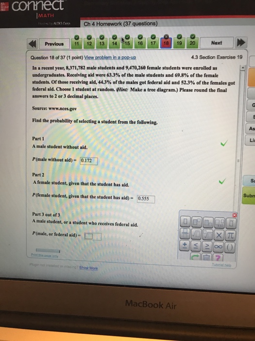 Solved connect MATH Ch 4 Homework (37 questions) MTKS Corp | Chegg.com