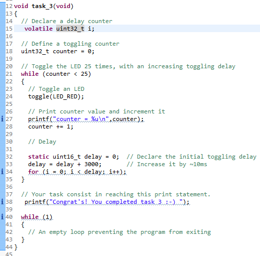 Solved • In main.c, comment out task_2 and uncomment task_3. | Chegg.com