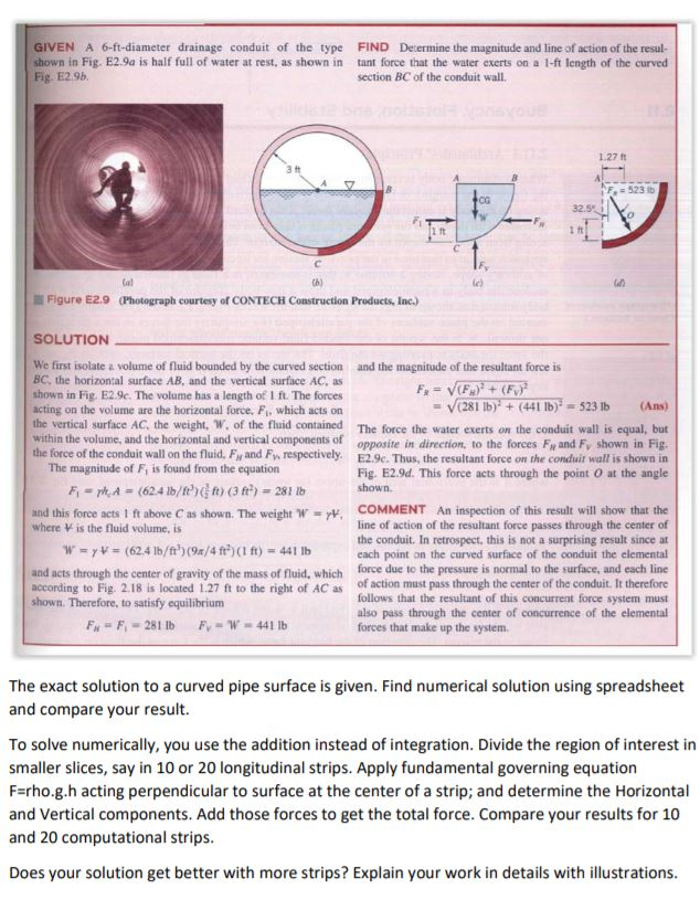 GIVEN A 6-ft-diameter drainage conduit of the type | Chegg.com