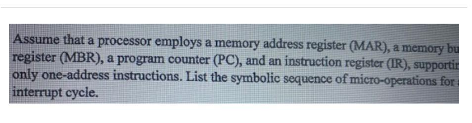 Assume that a processor employs a memory address | Chegg.com