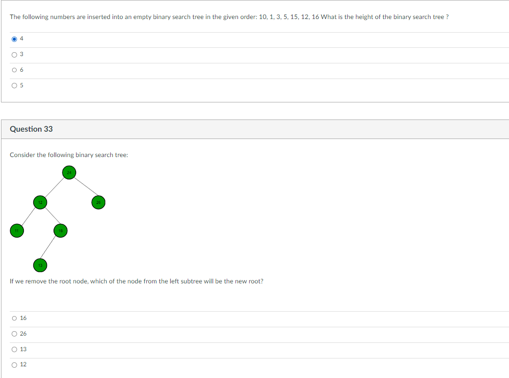 Solved The following numbers are inserted into an empty | Chegg.com