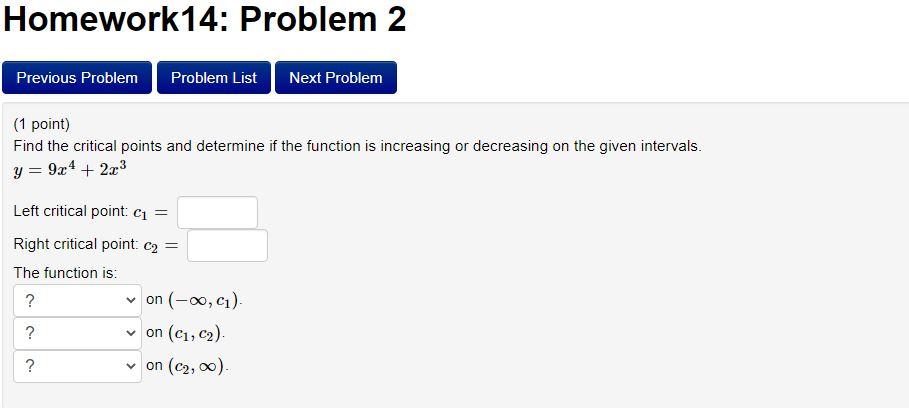 Solved Homework14: Problem 2 Previous Problem Problem List | Chegg.com