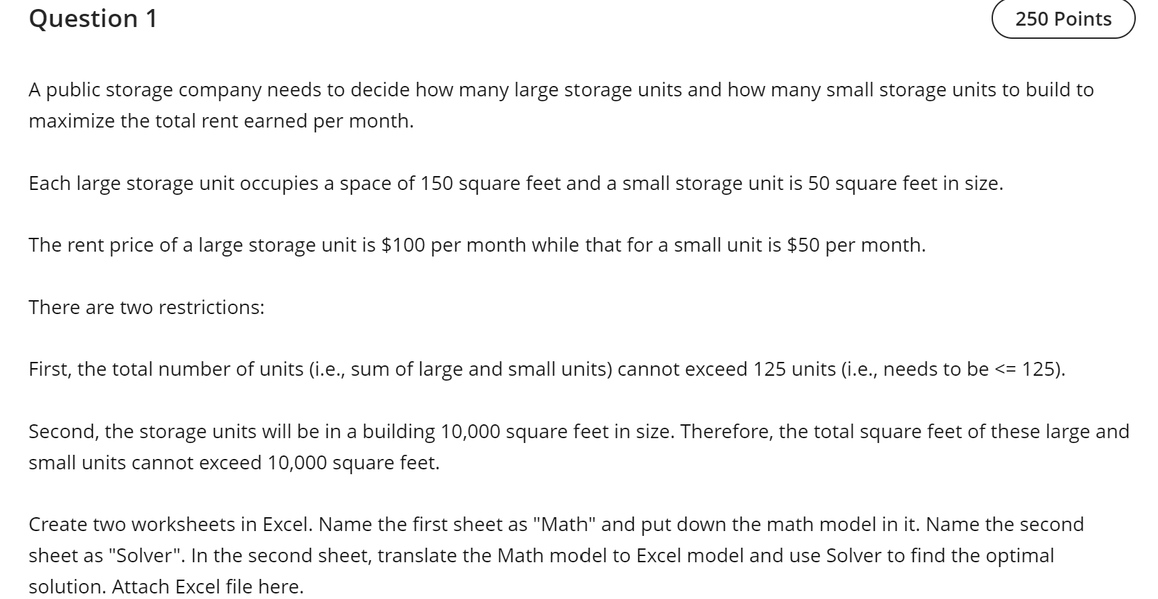 Hello I need this assignment solved in "EXCEL" Step | Chegg.com