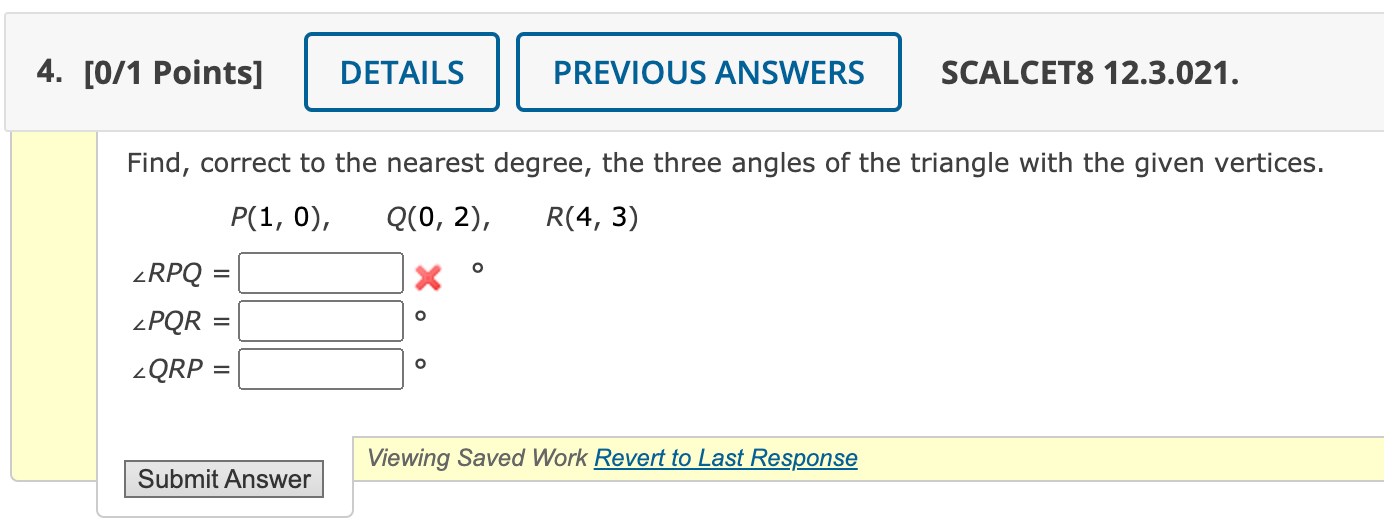 Solved 4. [0/1 Points] DETAILS PREVIOUS ANSWERS SCALCET8 | Chegg.com