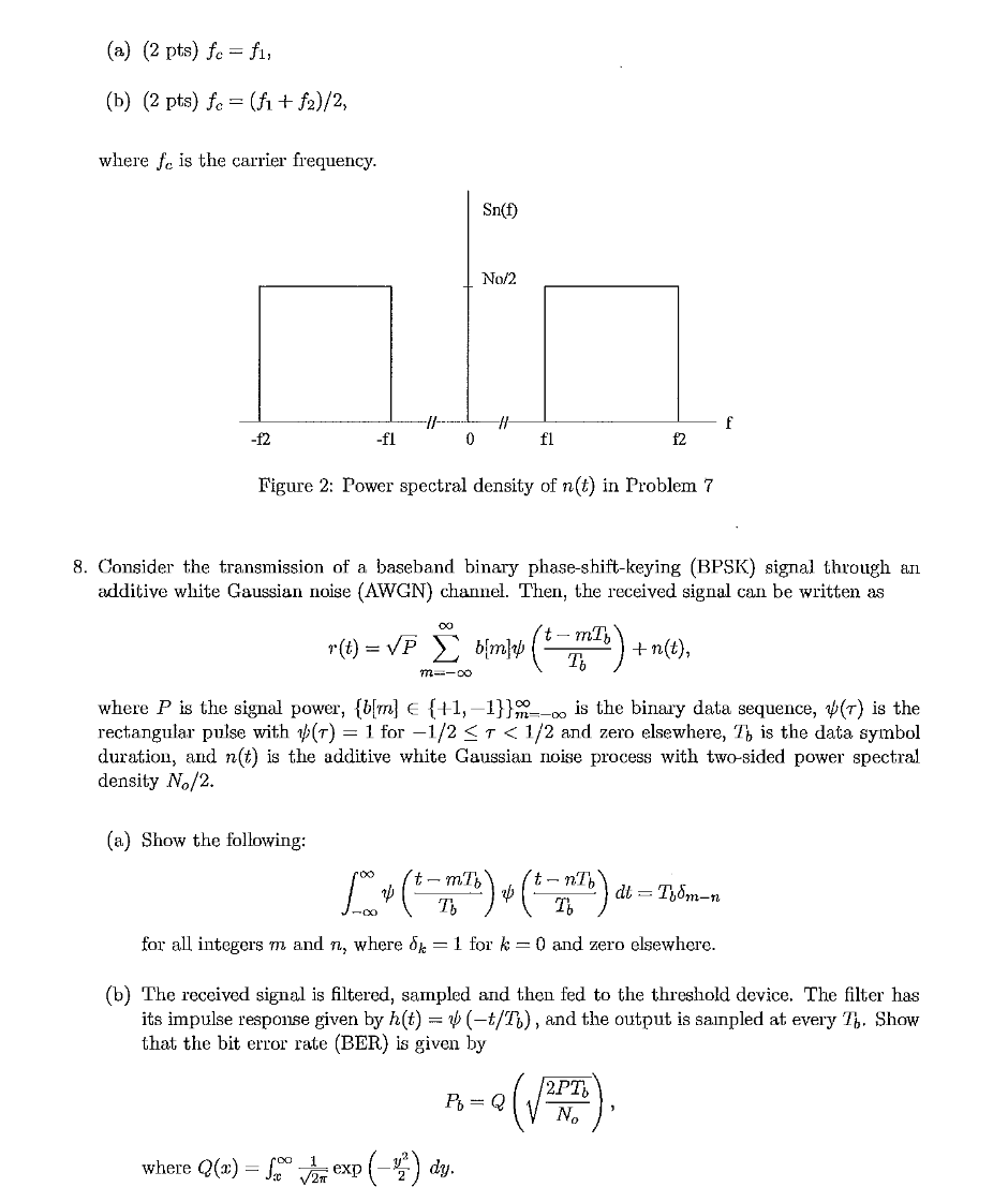 Solved EE544 Homework Assignment # 4 1. A communication | Chegg.com