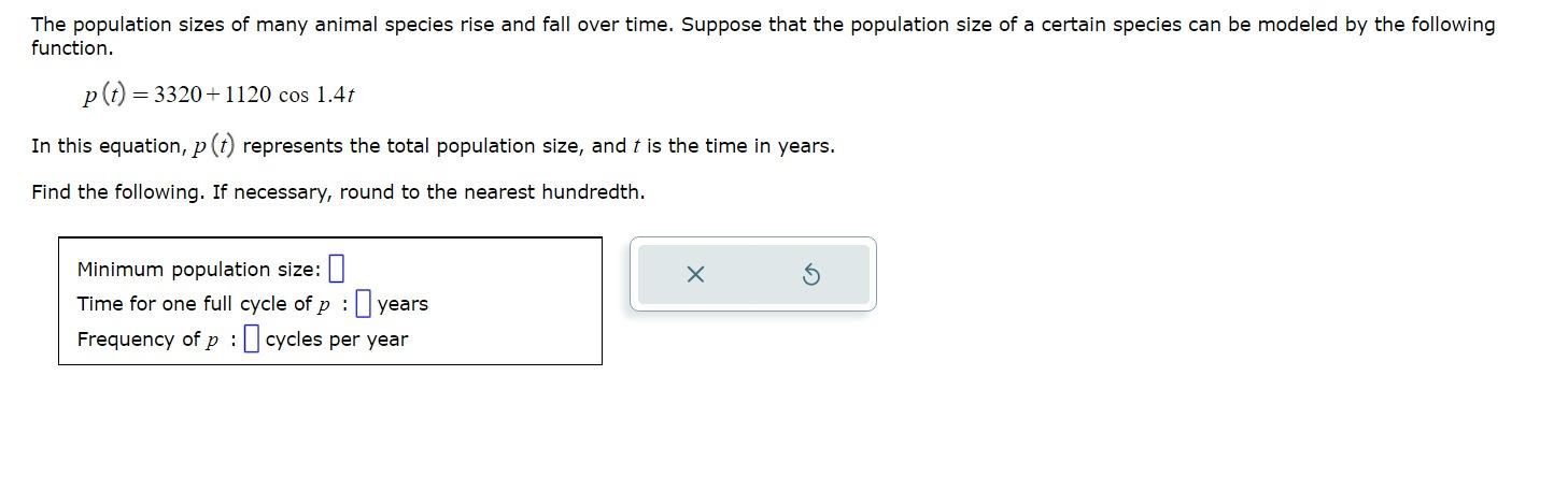Solved The population sizes of many animal species rise and | Chegg.com