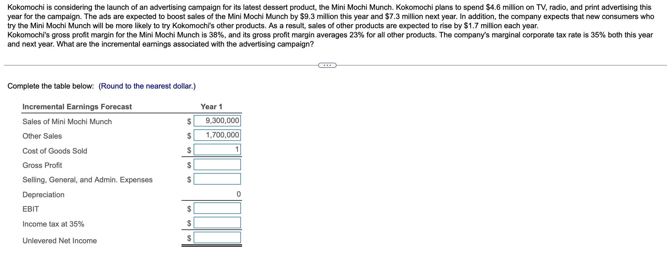 Solved Kokomochi is considering the launch of an advertising | Chegg.com