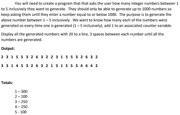 Solved You will need to create a program that that asks the | Chegg.com