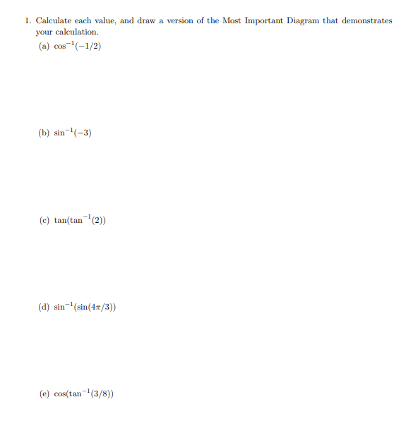 Solved 1. Calculate each value, and draw a version of the | Chegg.com