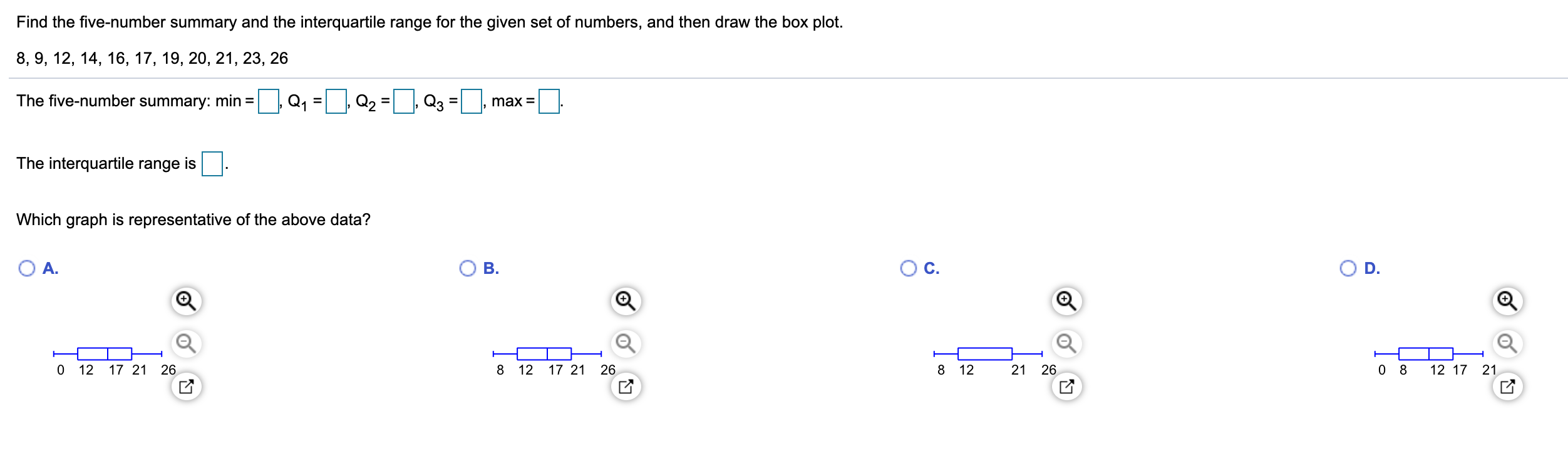 Solved Find the five-number summary and the interquartile | Chegg.com