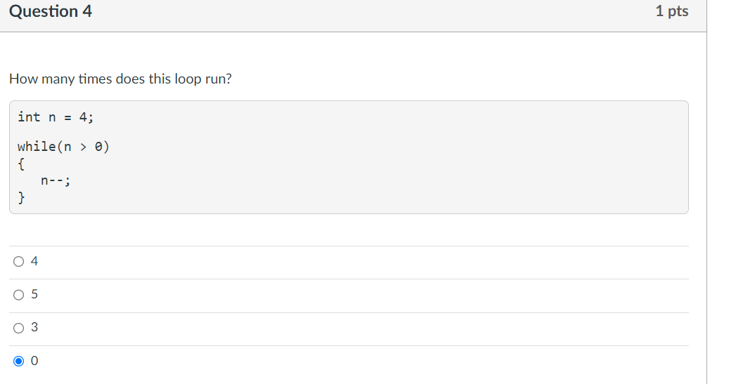 Solved What does the following code print? int | Chegg.com