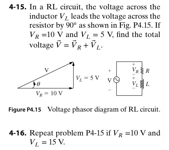 Solved 4-15. In a RL circuit, the voltage across the | Chegg.com