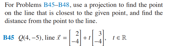 Solved For Problems B45-B48, use a projection to find the | Chegg.com