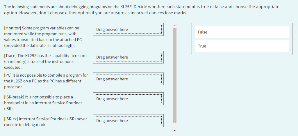 Solved The following statements are about debugging programs | Chegg.com