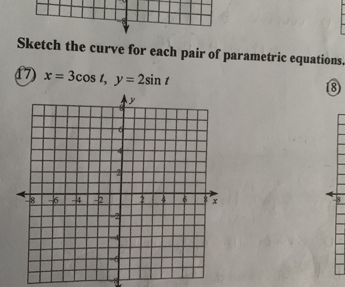 Solved Sketch the curve for each pair of parametric | Chegg.com