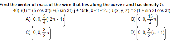 Solved ind the center of mass of the wire that lies along | Chegg.com