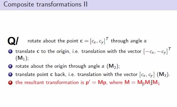 Solved Composite transformations || rotate about the point c | Chegg.com