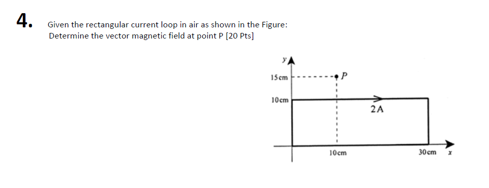 Solved 4. Given the rectangular current loop in air as shown | Chegg.com