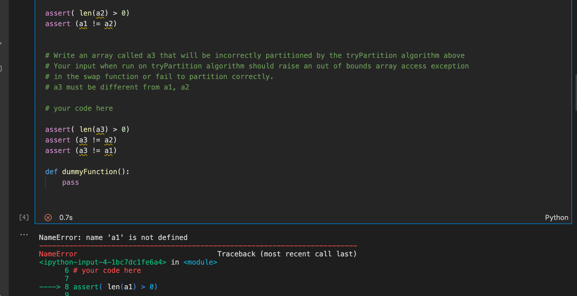 Hi , I'm having trouble with writing the arrays a1 | Chegg.com