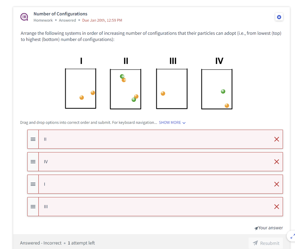 Solved Arrange the following systems in order of increasing | Chegg.com